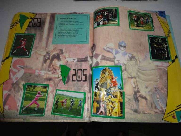 F3 MIGHTY MORPHIN POWER RANGERS MOSTLY COMPLETE STICKER BOOK NOSTALGIC ...