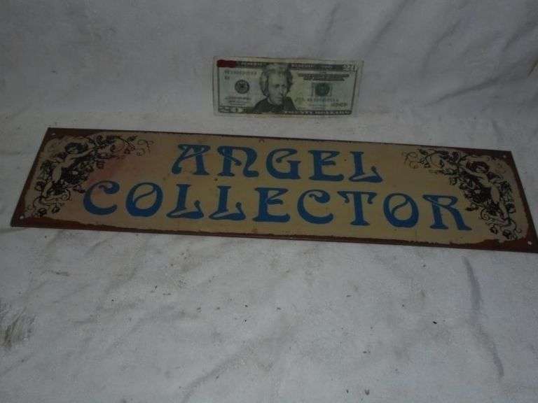 Newer Metal Angel Collector Sign - Texas Online Auction House