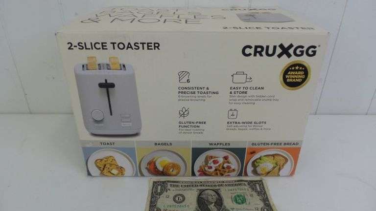 NEW CruxGG 2-Slice Toaster! (3E) - Texas Online Auction House
