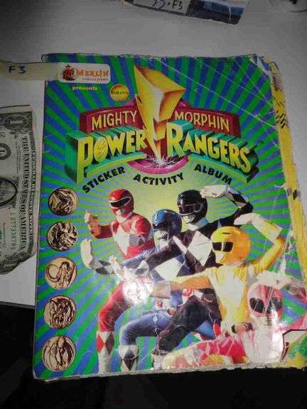 F3 MIGHTY MORPHIN POWER RANGERS MOSTLY COMPLETE STICKER BOOK NOSTALGIC ...