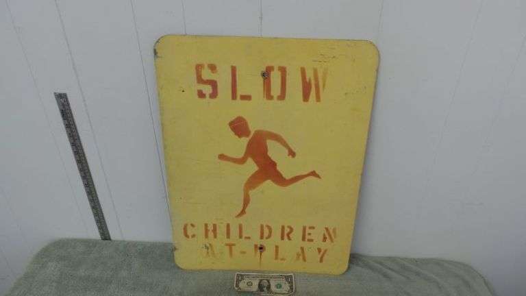 LARGE Heavy Metal Children At Play Sign! 24" x 18" (PW) - Texas Online ...