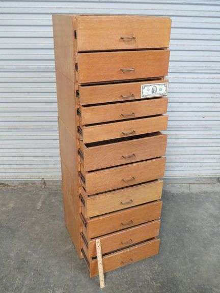 Five Pieces Wood Stacking Drawers Lot as shown - Texas Online Auction House