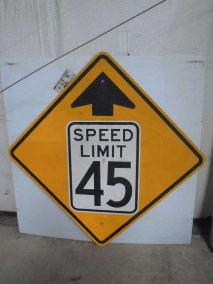 Retired Metal Speed Limit Traffic Sign - Texas Online Auction House
