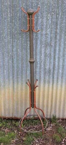 Vintage, Unique Metal Coat Rack. - Texas Online Auction House