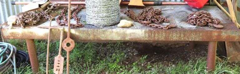 Heavy Metal Table with Grate Top as shown in pic (OS) - Texas Online ...