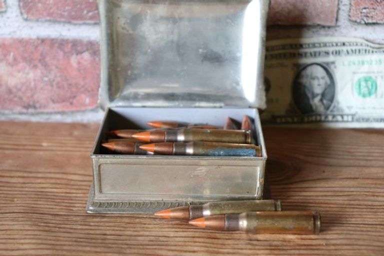 Silver Plated Box Full of Ammo as shown (LS) - Texas Online Auction House