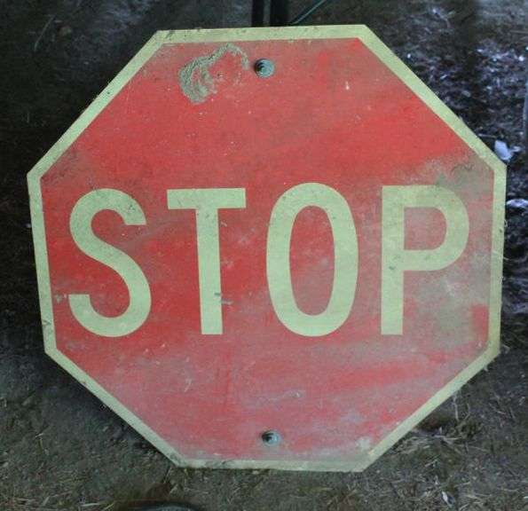 Stop Sign Has Brackets, Ready to Be Mounted on a Pole. - Texas Online ...