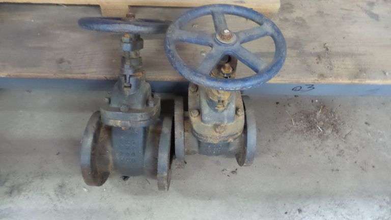 $$ Lot of Two *HUGE* Heavy IRON Gate Valves!! $$ (MR) - Texas Online ...