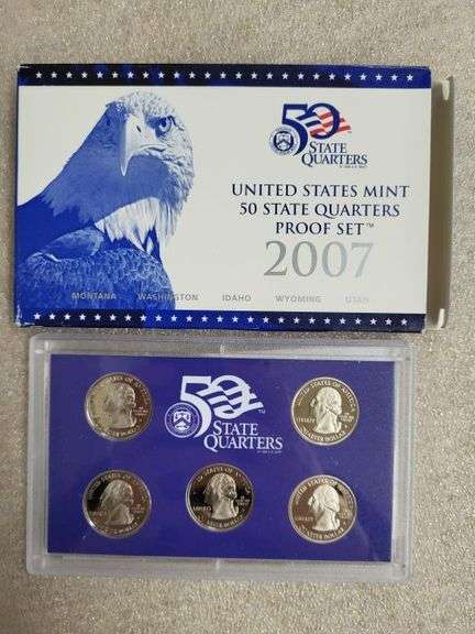 2007 State Quarters Proof Set. ~ cash only ~. - Texas Online Auction House
