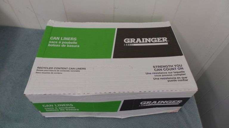 NEW Case of 100 Grainger 60-Gallon Black Can Liners! (8C) - Texas ...