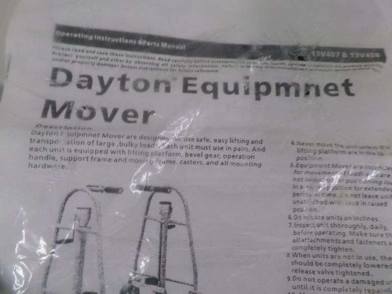 NEW Dayton Equipment Mover Set! $$$ (R3) - Texas Online Auction House