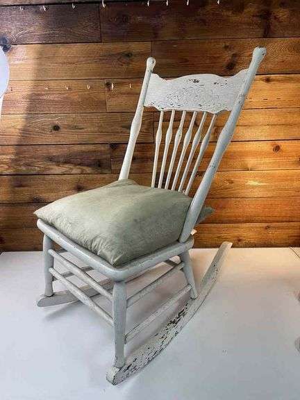 FL Vintage Wooden Armless Rocking Chair Needs New Paint/Stain - Texas ...