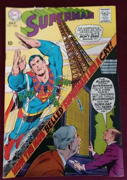 Superman #208 VG DC Comics 1968 How the Mob Belled Superman Like a Cat ...