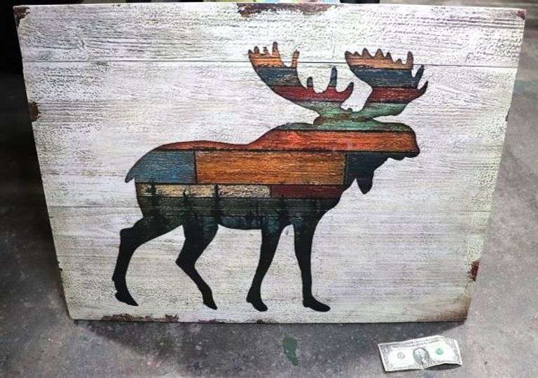 AWESOME LARGE MOOSE WALL PIECE MADE OF WOOD - THIS IS A NICE WALL ...