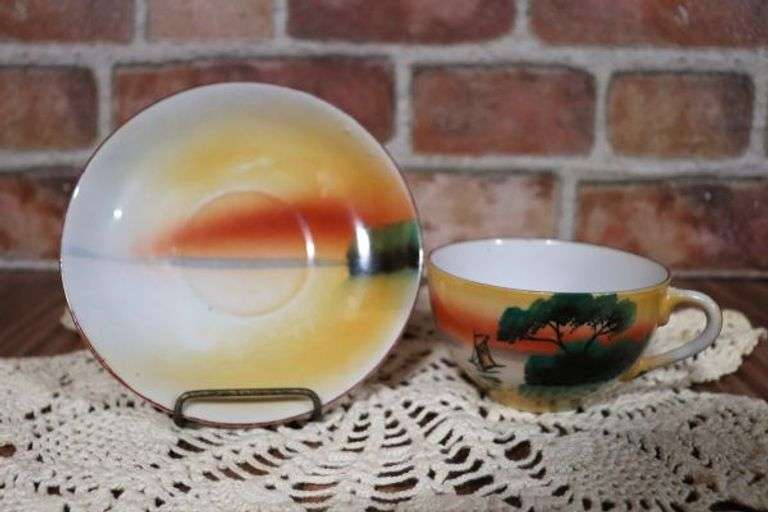 RARE! Vintage TRICO Hand Painted Tea Cup and Matching Saucer from ...