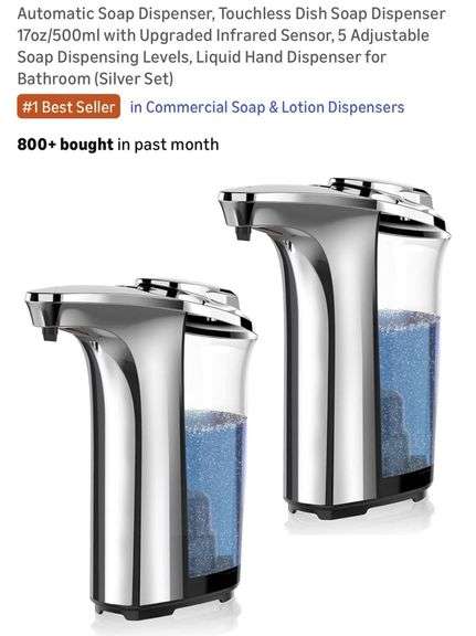 2-PACK of Automatic Touchless Soap Dispensers! (T10) - Texas Online ...