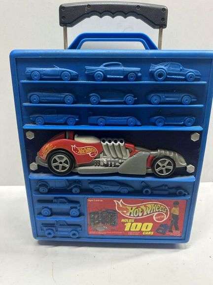 Hotwheels collection of 63 cars. 1997 carry case. Cars from the 70's ...