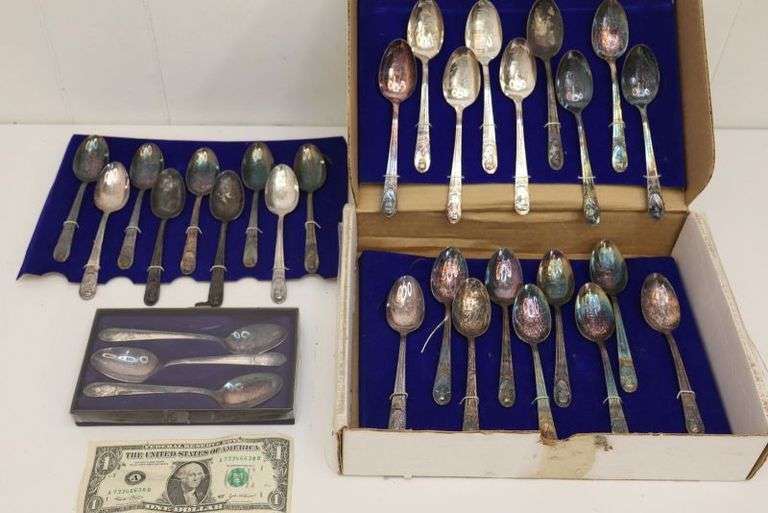 Neat Collection of Vintage Rogers Silver Plated Presidential Spoons ...