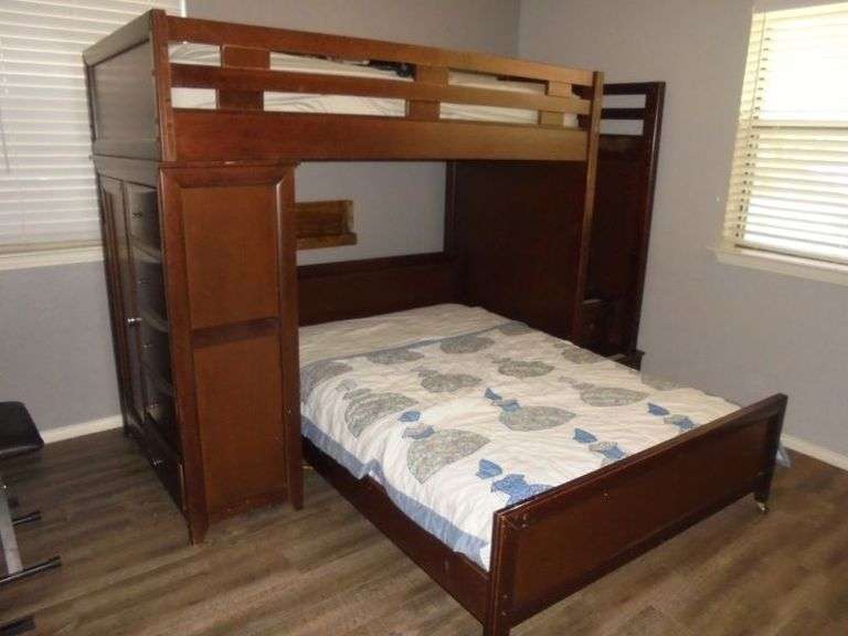 Nice Bunk Bed Set. See additional pictures. Top bunk measures 100” x 43 ...