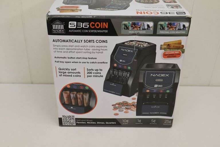 NEW Nadex S36 Automatic Coin Sorter/Wrapper! (9C) - Texas Online ...