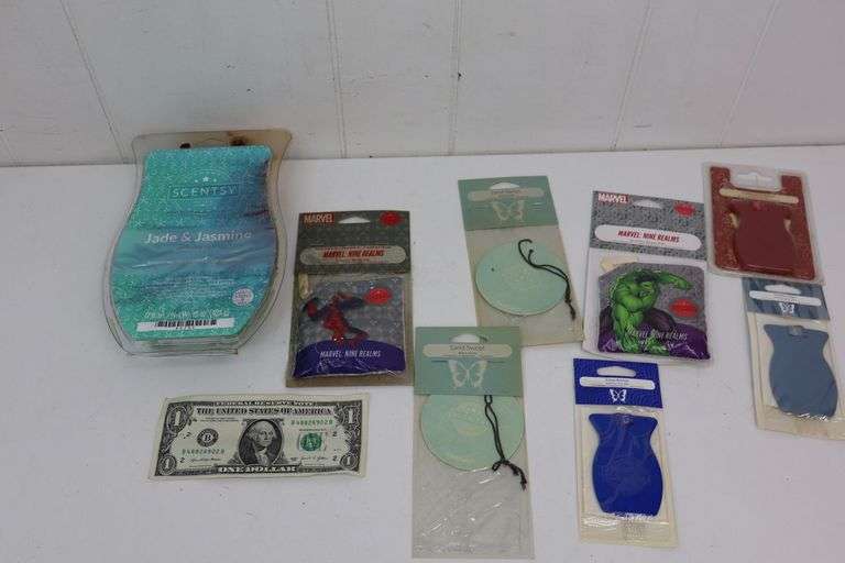 LARGE Jade & Jasmine Scentsy Block, Lot of Assorted Scentsy Vehicle Air ...
