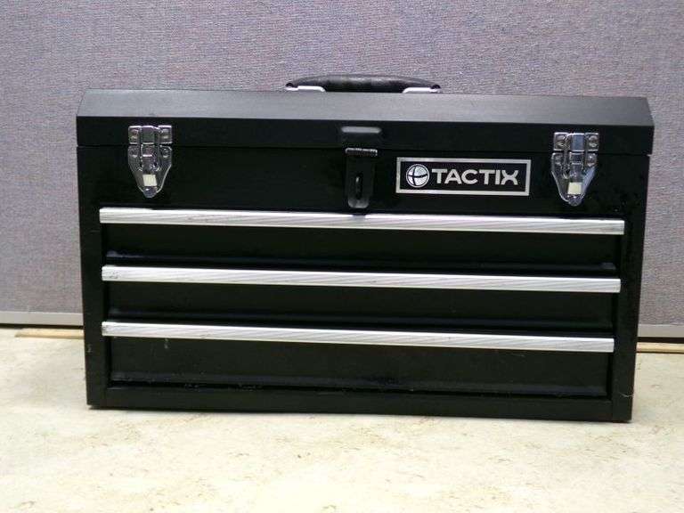 Tactix 3-drawer Toolbox with contents included 20.5"x9"x12" - Texas ...