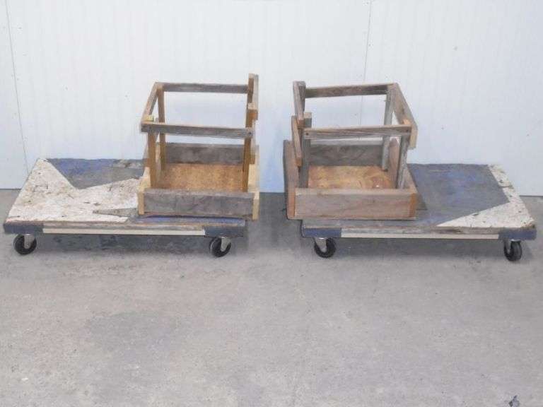 2 Rolling 4-Way Carts w/ Built on Box - Texas Online Auction House