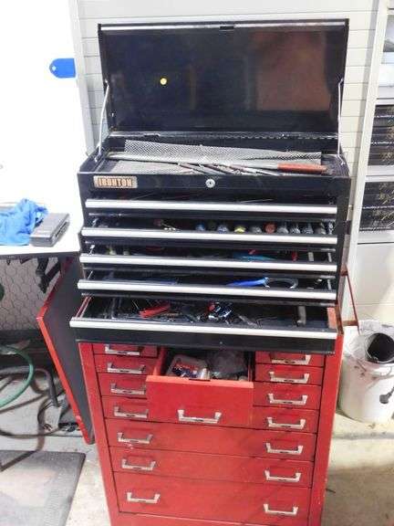 MAC TOOLS BOTTOM TOOL BOX WITH TOOLS AND UPPER TOOL BOX WITH TOOLS ...