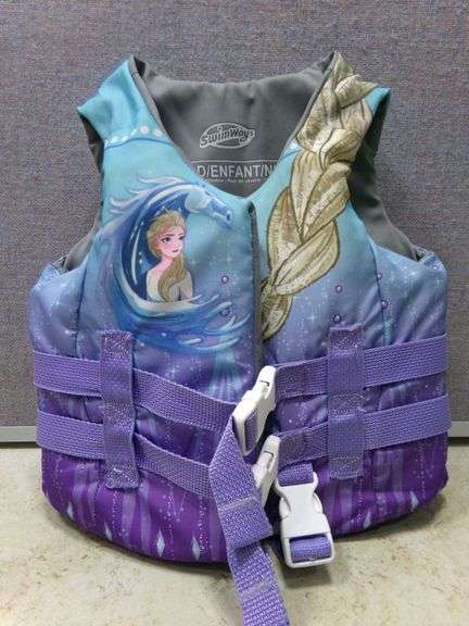SwimWays Frozen swim trainer life vest USCG approved for kids 33-55lb ...