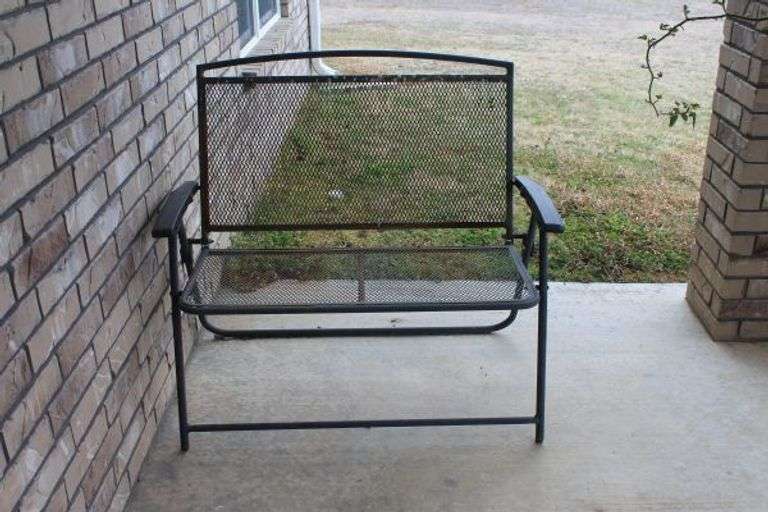 Folding Metal Bench. G - Texas Online Auction House