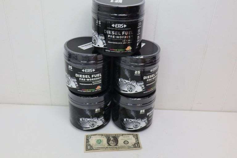NEW Lot of FIVE 430g Jars of EPS Diesel Fuel Pre-Workout! (15D) - Texas ...