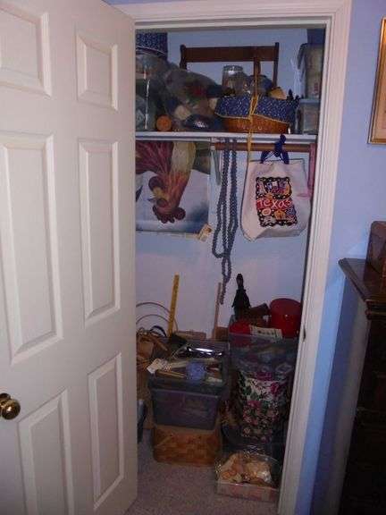 Big closet lot, you get it all, bring boxes. - Texas Online Auction House
