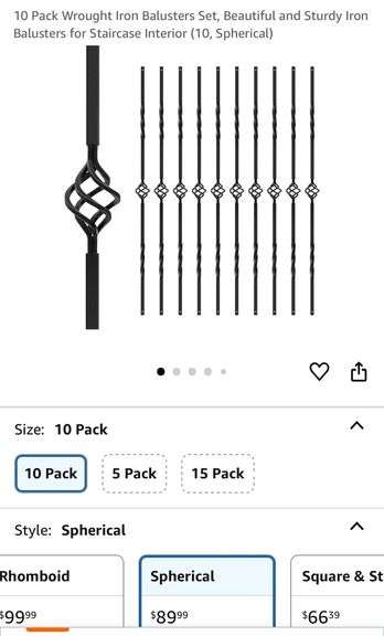 $$ NEW Lot of THREE 10-Count Cases of Wrought Iron Staircase Balusters ...