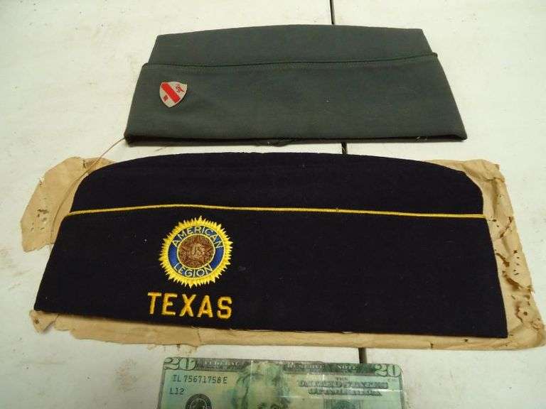 Vintage Military cap and one from American Legion. - Texas Online ...
