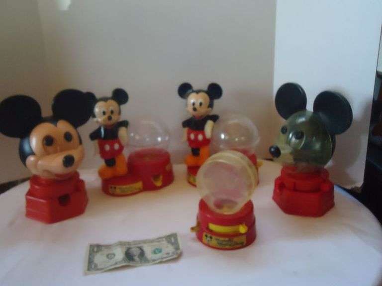 Cash only Big lot of Mickey Mouse gum ball machines. - Texas Online ...