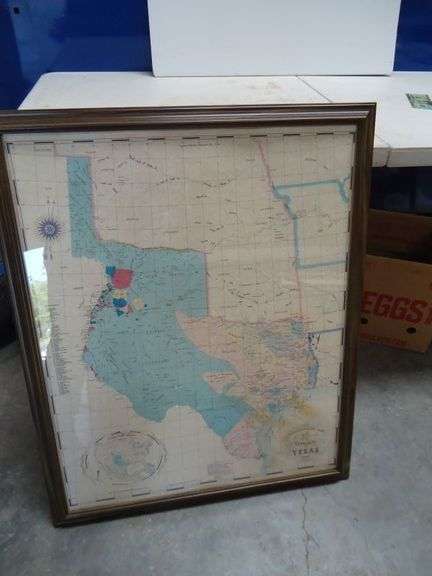 Republic of Texas 1885 Map, 28x34. - Texas Online Auction House