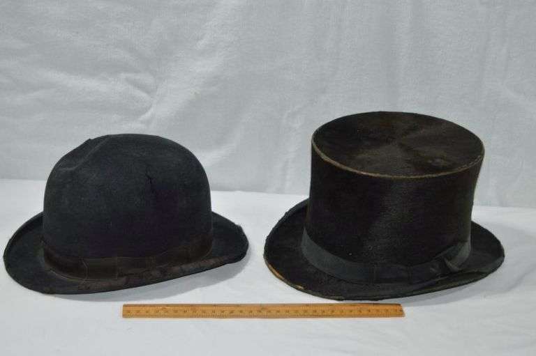 ANTIQUE TOP HAT & ANTIQUE BOWLER HAT - Texas Online Auction House