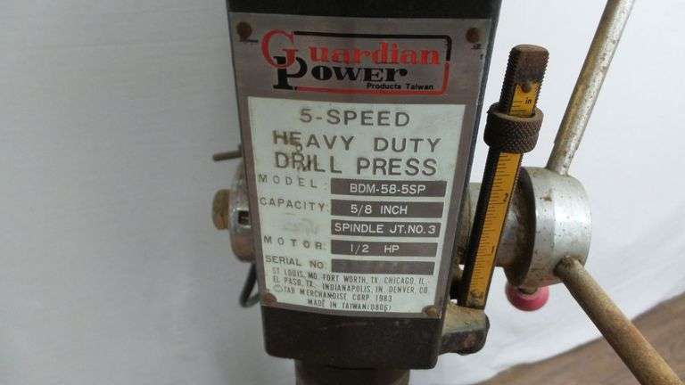 Guardian Power 5-Speed Heavy Duty Drill Press! Works great! (RD ...