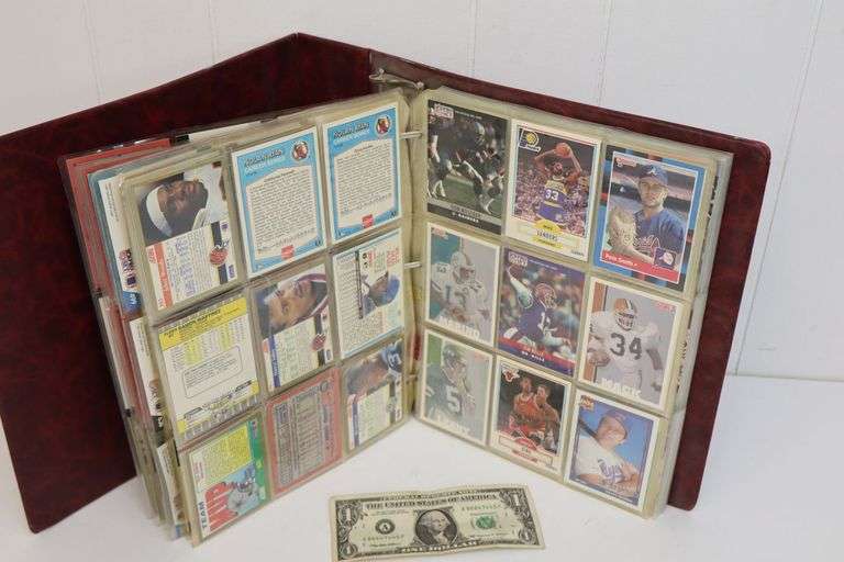 Large Album Full of Assorted Sports Trading Cards! (13B) - Texas Online ...