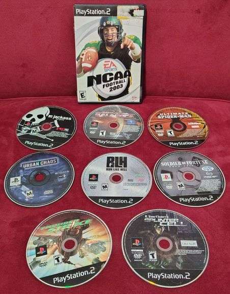 Lot of 9 Playstation 2 video games including NCAA Football 2003 in case ...