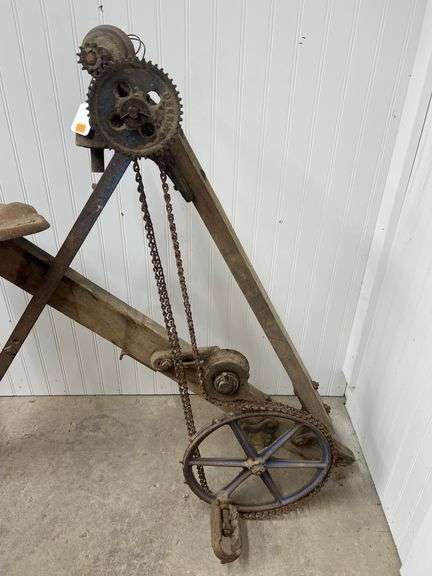 Antique Sharping Stone, Foot Pedal Action Sickle Grinder, Antique ...