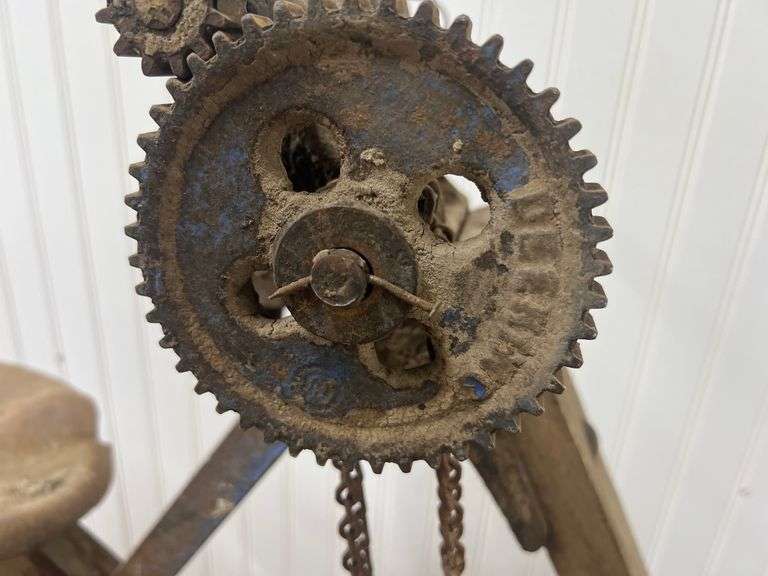 Antique Sharping Stone, Foot Pedal Action Sickle Grinder, Antique ...