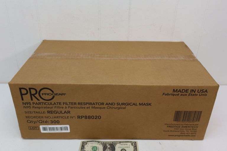 NEW 300-Count Case of ProGear N95 Particulate Filter Respirator Masks ...