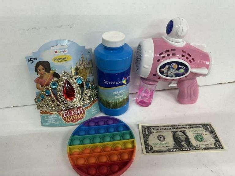 Princess lot. Bubble gun and liquid, crown, sensory toy - Texas Online ...