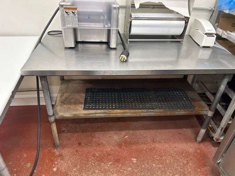 Stainless Steel Top Table - Ulmer Auction Service, LLC