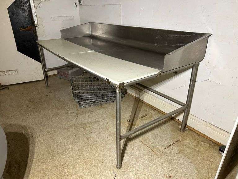 Stainless-Steel Table w/Cutting Boards - Ulmer Auction Service, LLC