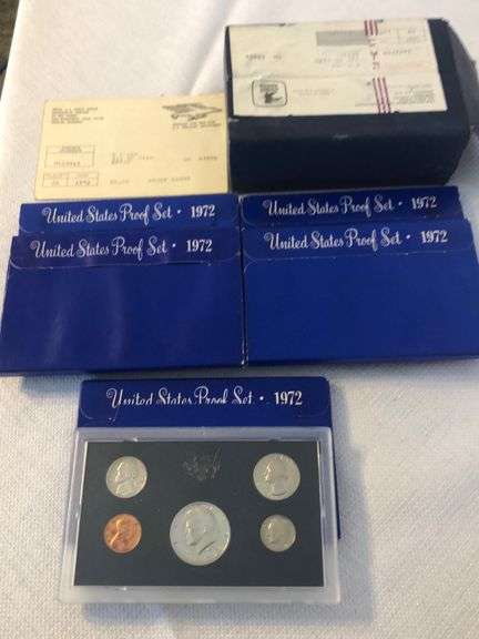 5 1972 Uncirculated Coin Proof Sets - United Edge Real Estate & Auction