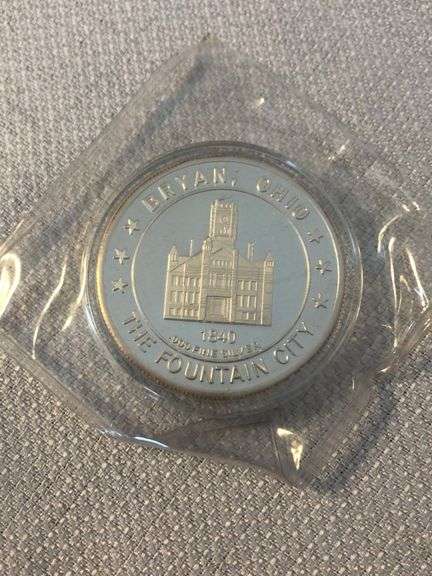 150 Years Bryan Ohio .999 Silver Coin - United Edge Real Estate & Auction