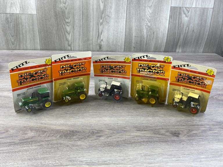 Case 2594 & John Deere Die-Cast Tractors, 1/64, Ertl - United Edge Real Estate & Auction
