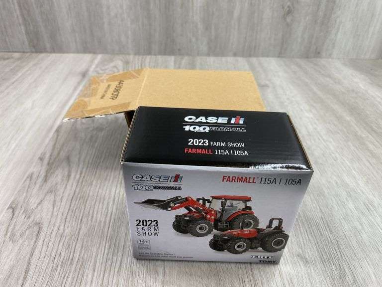 Case IH 115A/105A Set, 1/64, 2023 Farm Show, 100 Yrs. Farmall, Ertl, Original Shipping Box ...